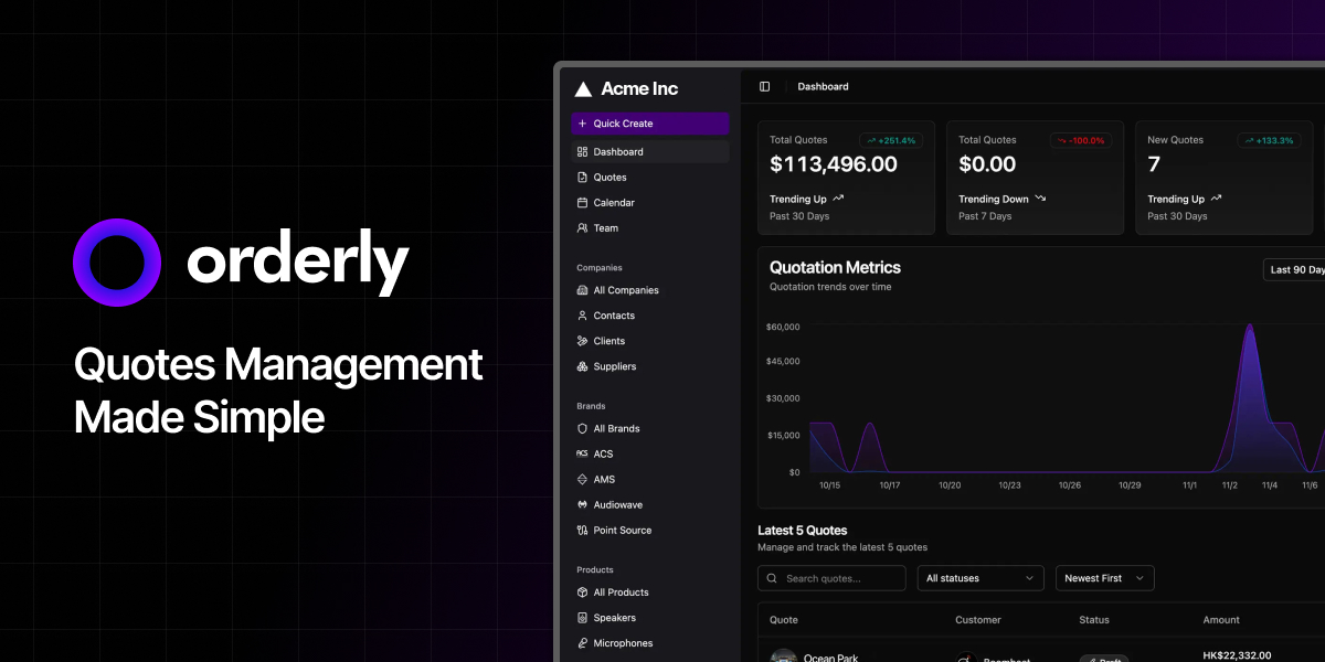 Orderly | Quotes Management System with AI